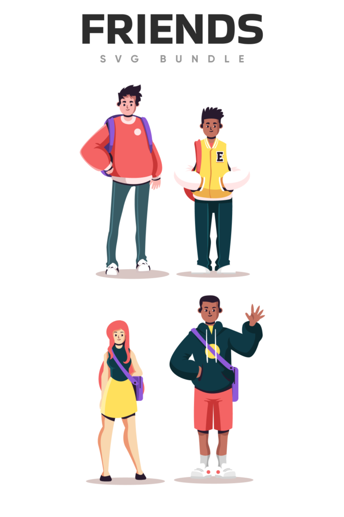 4 Friends SVG Designs – MasterBundles