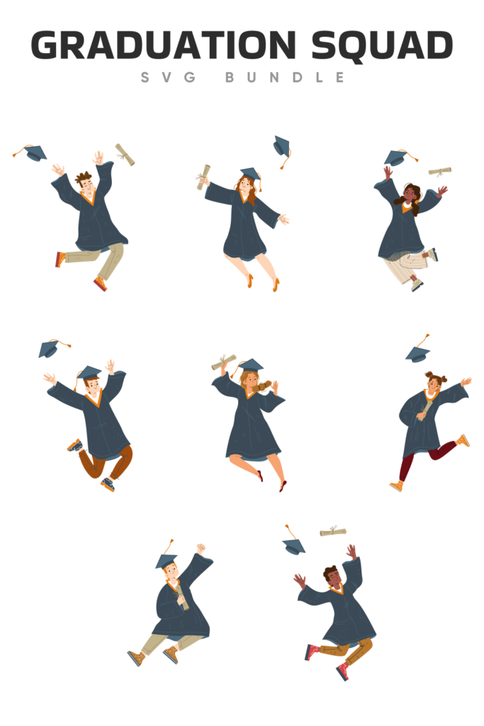 Graduation Squad SVG Designs – MasterBundles