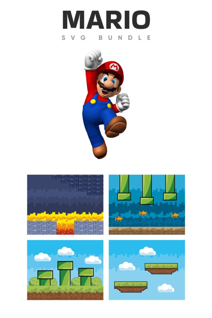 Mario Brothers SVG Designs – MasterBundles