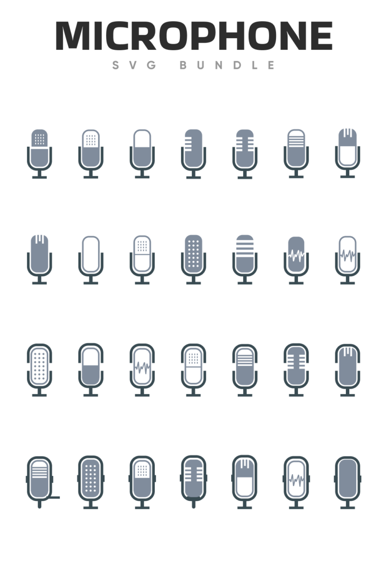 24 Vintage Microphone SVG Designs – MasterBundles