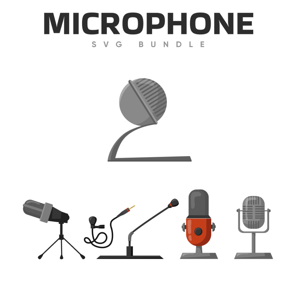 86 Colossal Microphone Vector SVG Bundle – MasterBundles