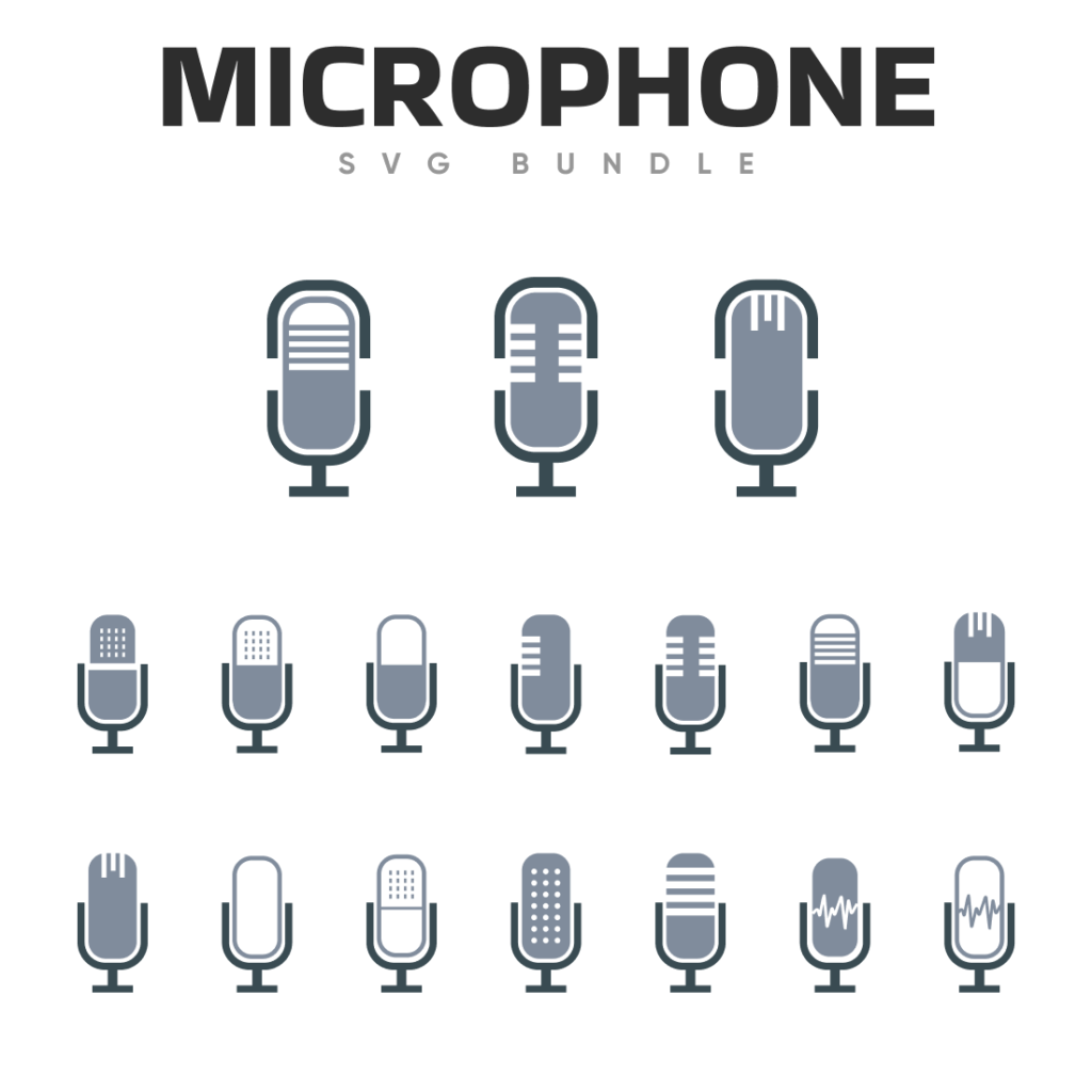 86 Colossal Microphone Vector SVG Bundle – MasterBundles