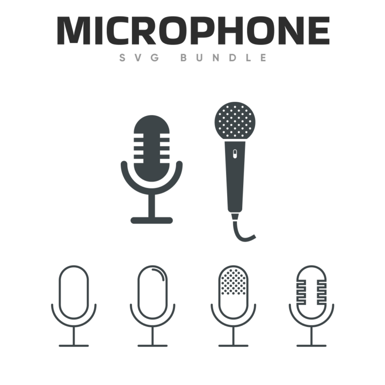 12 Silhouette Microphone SVG Designs – MasterBundles