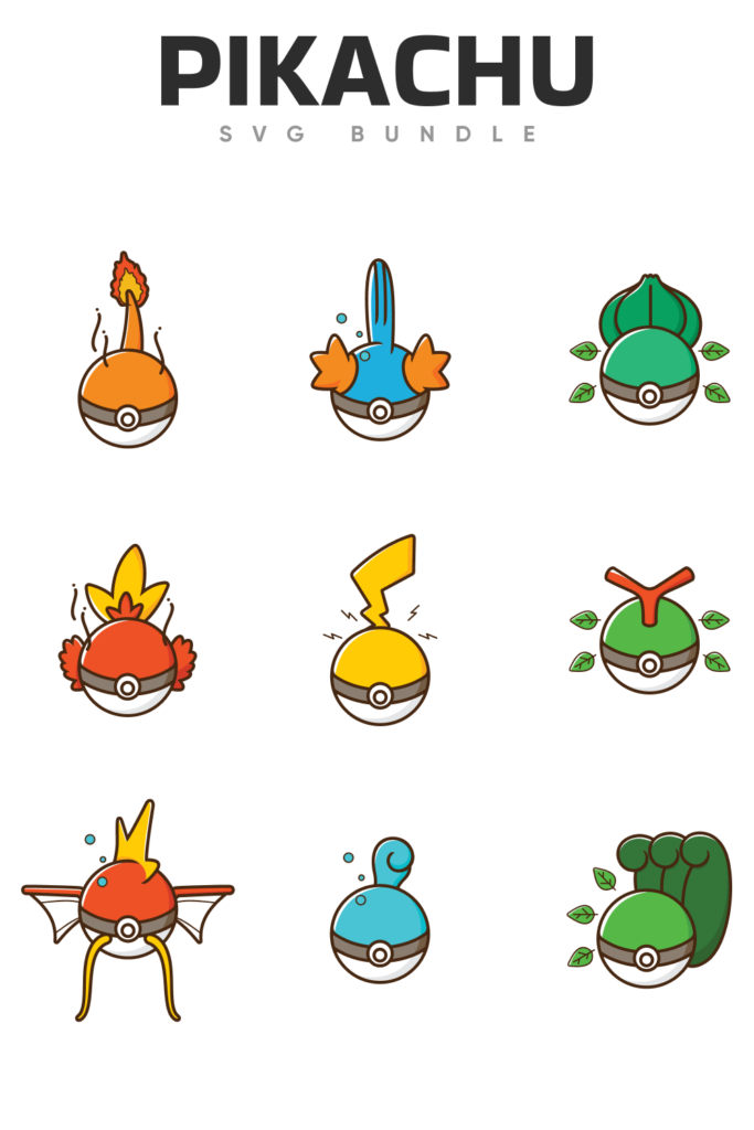 9 Pikachu Pokemon SVG Designs – MasterBundles