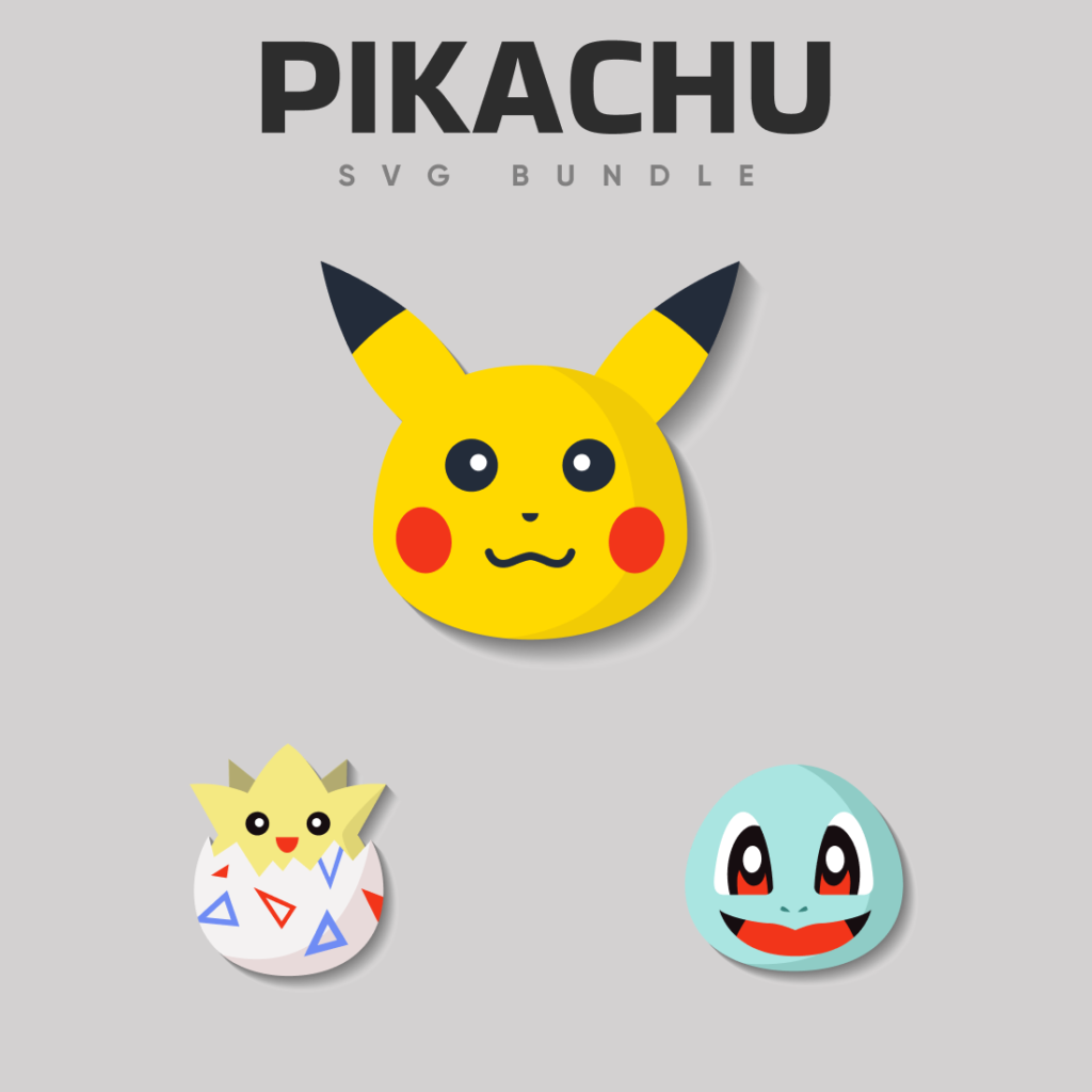 Pikachu Face SVG Designs – MasterBundles