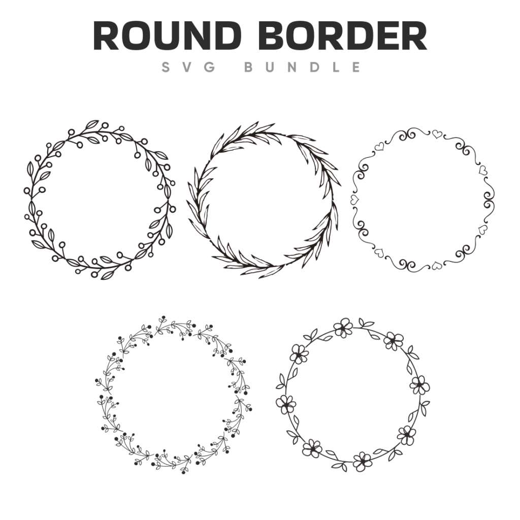 Round Border SVG Designs – MasterBundles