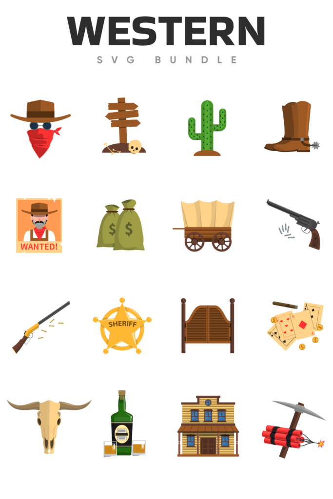 16 Western SVG Designs – MasterBundles