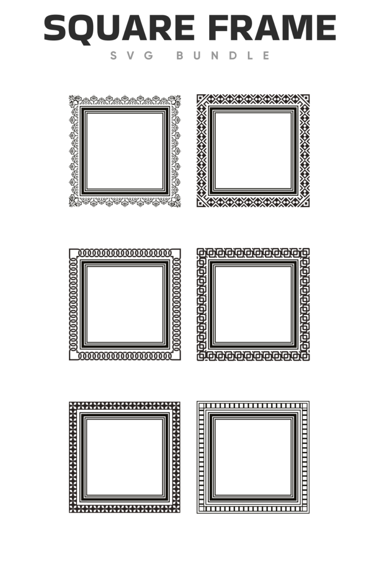 Square Frame SVG Designs – MasterBundles