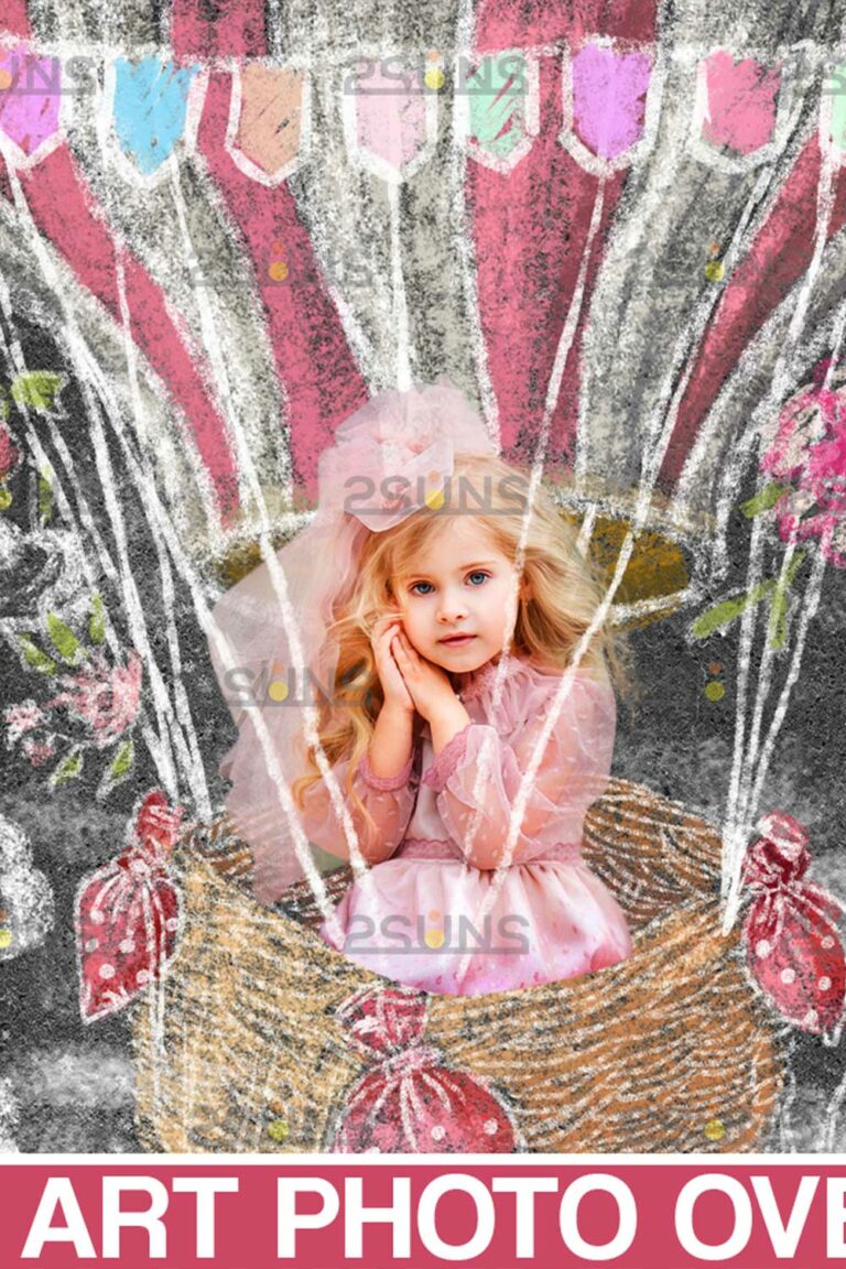 Sidewalk Chalk art Overlay, Aerostatico Chalk Art - MasterBundles