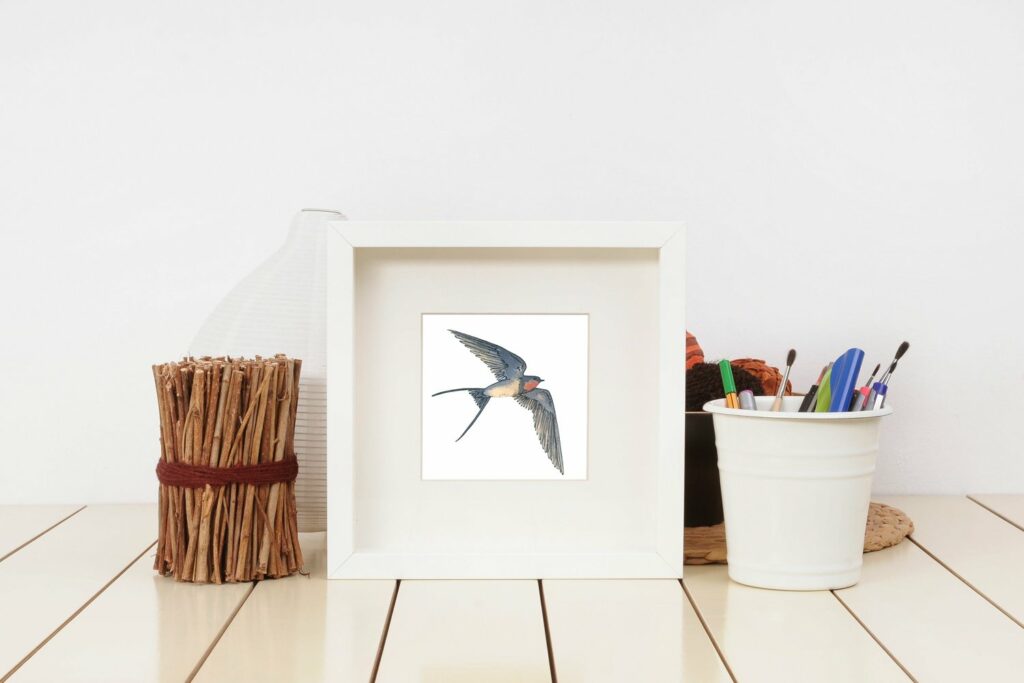 Flying Bird Watercolor Clipart, Swallow Artwork Clip Art – MasterBundles