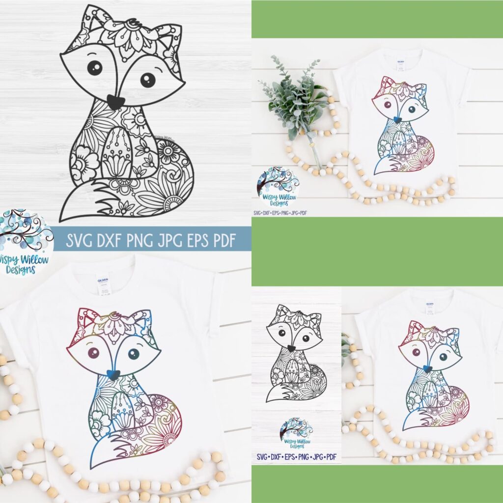 Floral Fox SVG | Fox Mandala SVG Cut File – MasterBundles