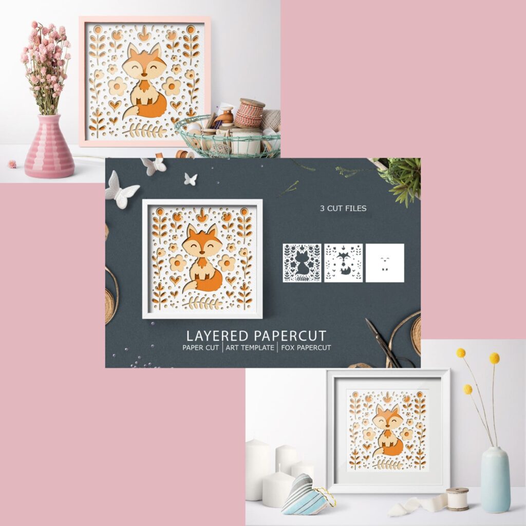 Fox Cricut SVG Layered Papercut – MasterBundles