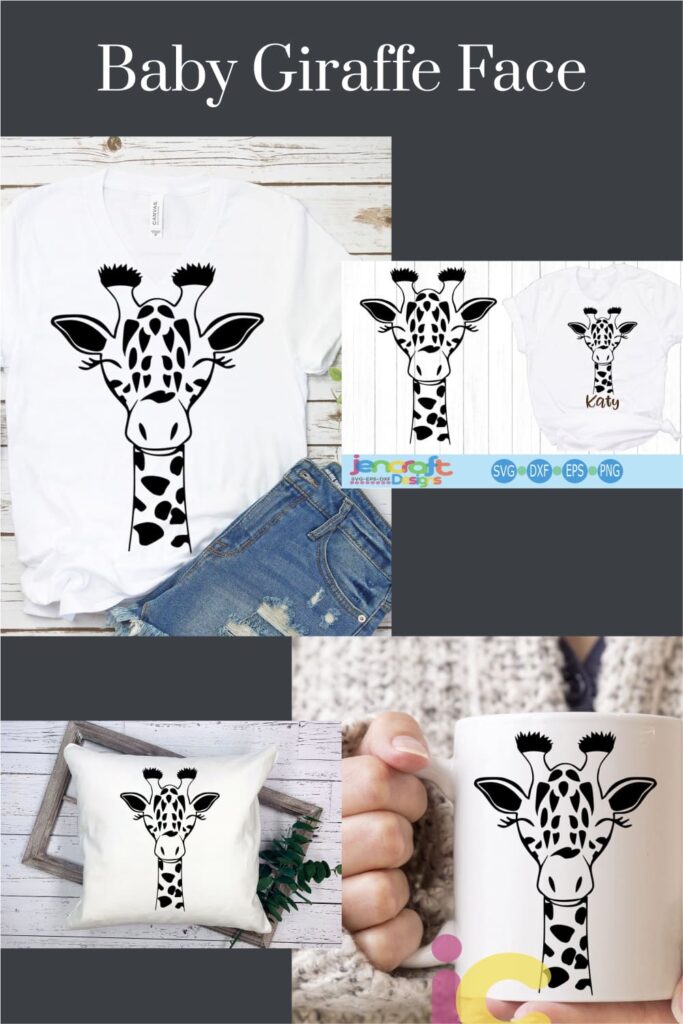 Baby Giraffe Face SVG, Cute Fun Safari Giraffe Head Cut File ...