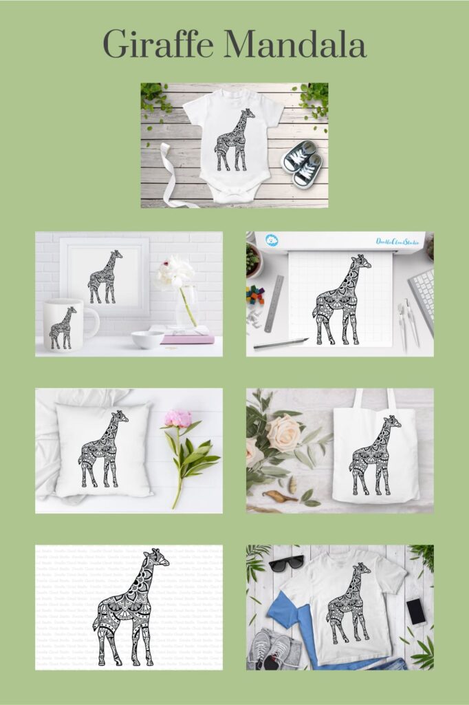 Giraffe Mandala SVG, Giraffe Clipart – MasterBundles