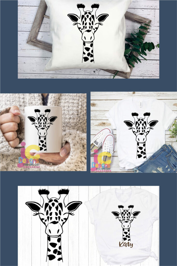 Baby Giraffe Face SVG, Cute Fun Safari Giraffe Head Cut File ...