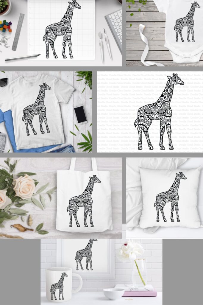 Giraffe Mandala SVG, Giraffe Clipart – MasterBundles