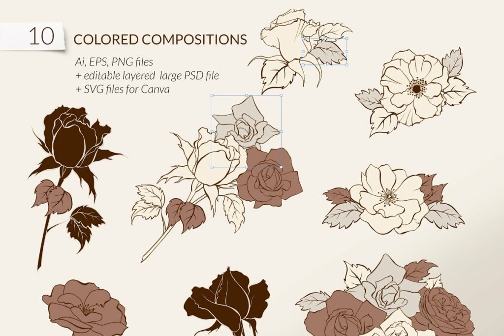 Flowerhead Patterns Collection – MasterBundles