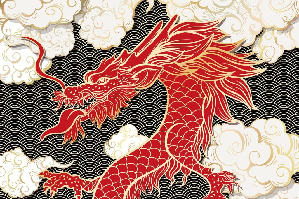 Chinese Dragon Vector Illustrations – MasterBundles