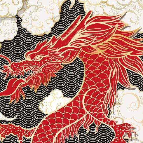 Chinese Dragon Vector Illustrations | MasterBundles