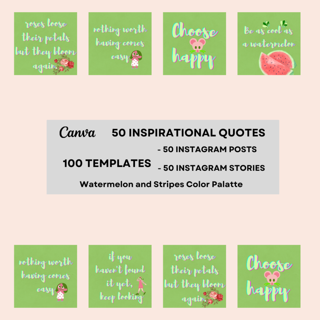 50 Inspirational Quote Instagram Post Canva Templates | Instagram Quote ...