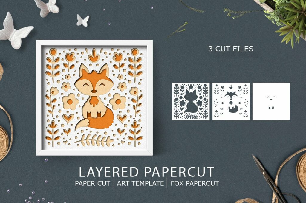 Fox Cricut SVG Layered Papercut – MasterBundles