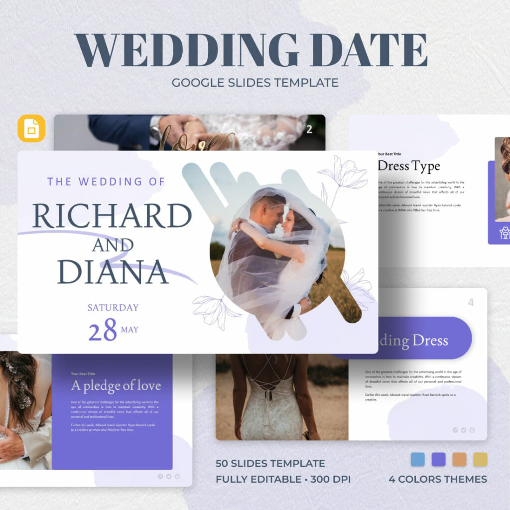 Wedding Themed Google Slides Theme – MasterBundles