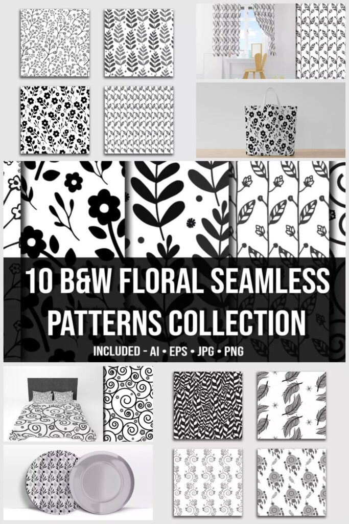 25+ Best Black and White Patterns in 2022: Free and Premium