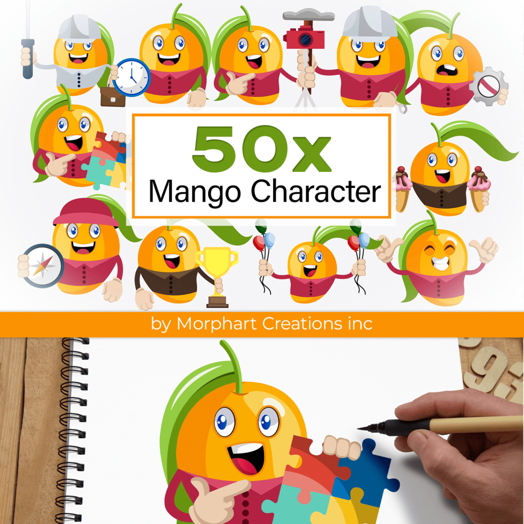 Mango Digital Papers and Mango Juice Clipart SET | Master Bundles
