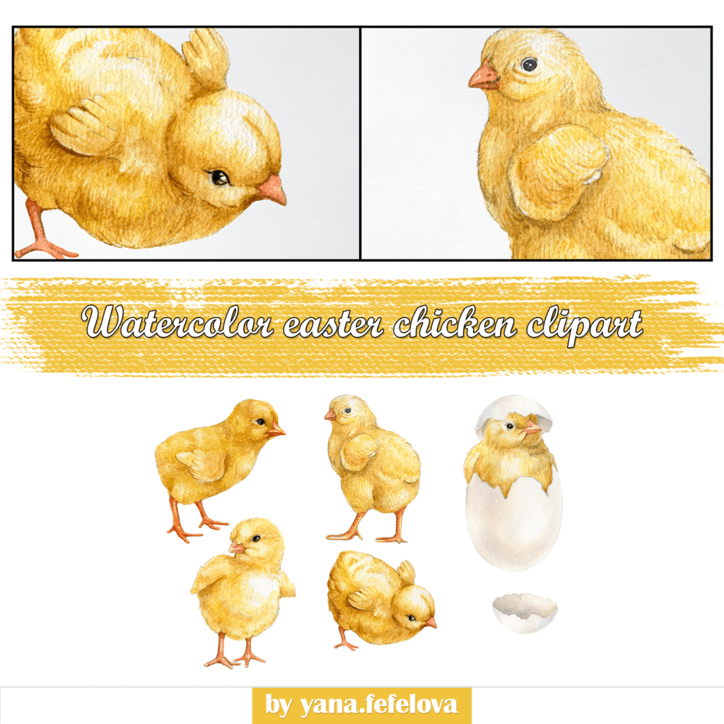 Watercolor Easter Chicken Clipart – MasterBundles