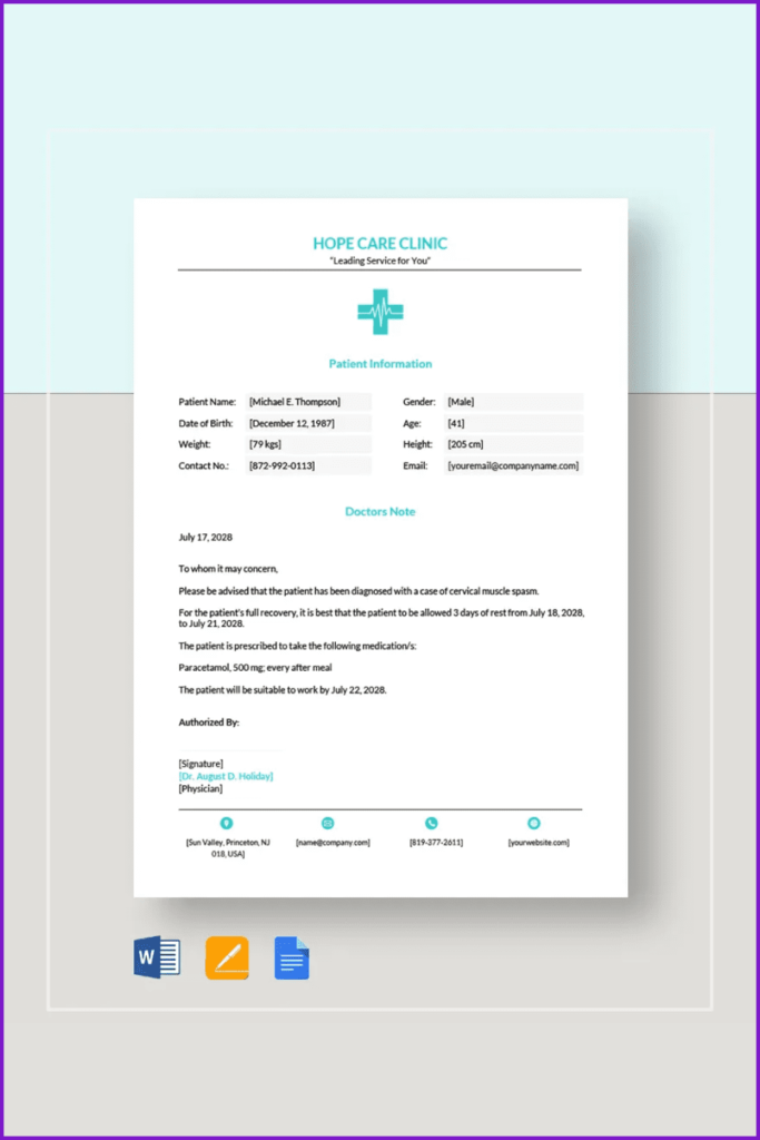 45+ Best Doctor's Notes Templates for 2023 - MasterBundles
