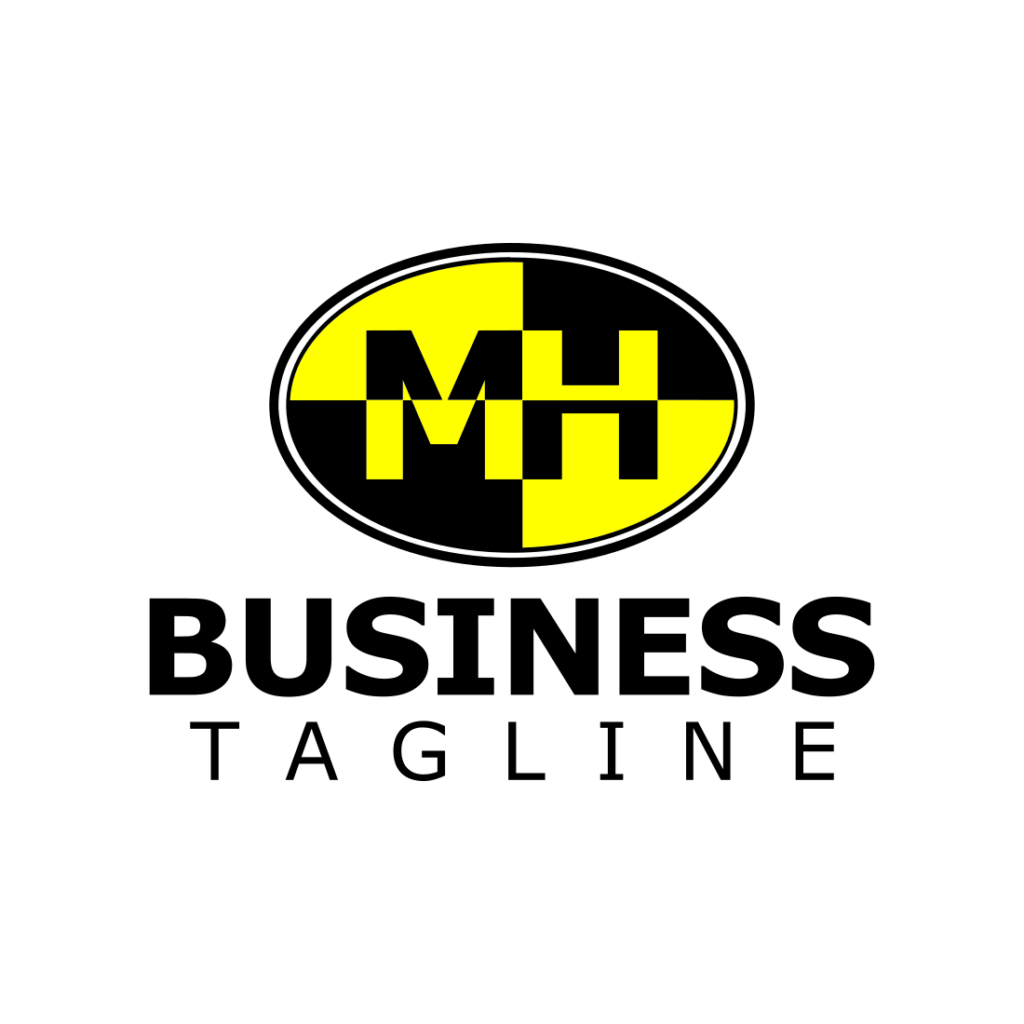 M.H Letter Initials Logo Design Template - MasterBundles