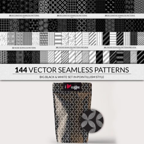 144 Seamless Pointillism Patterns – MasterBundles