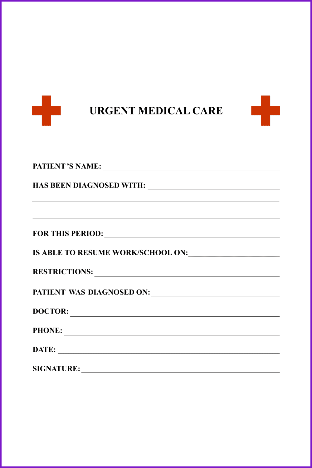 30 Urgent Care Doctors Note Templates Real Fake 30 Urgent Care 