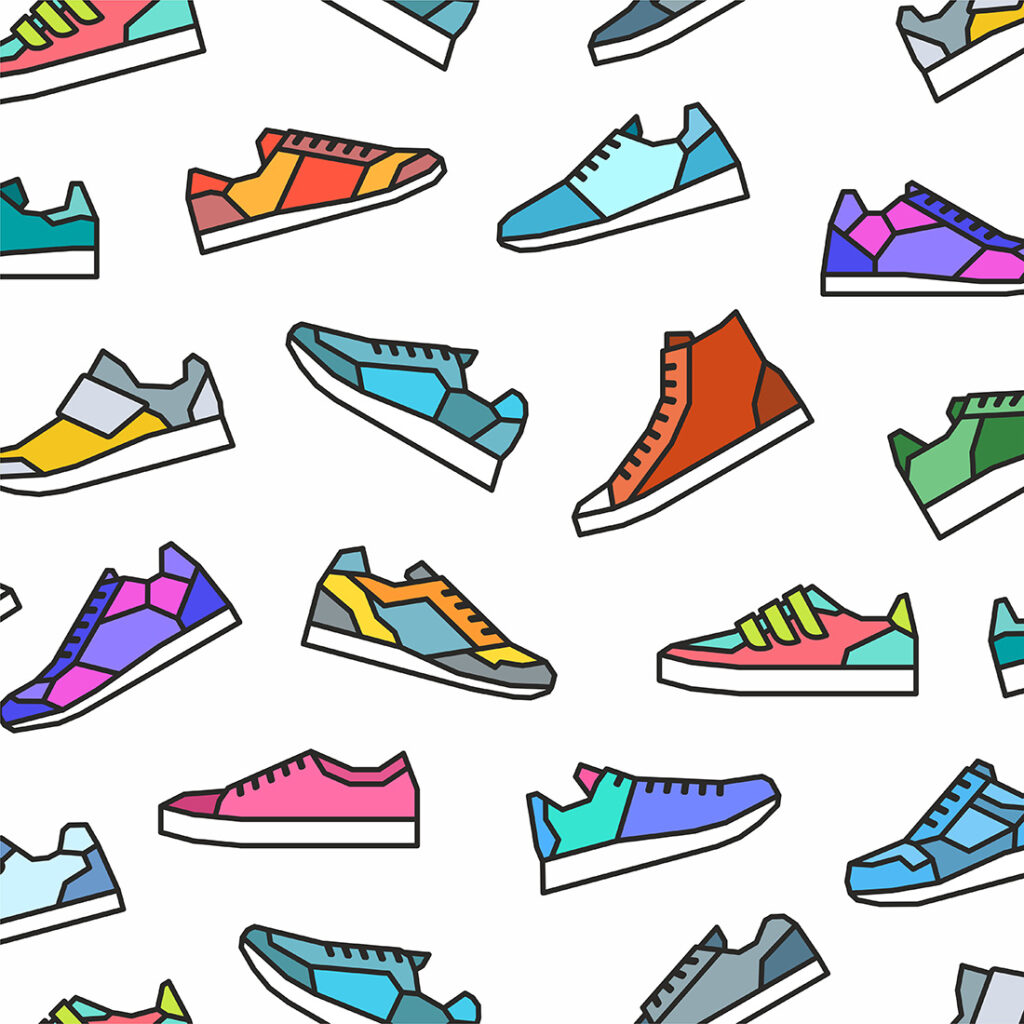 Sneakers Set + pattern - MasterBundles
