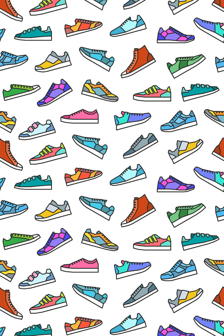 Sneakers Set + pattern - MasterBundles