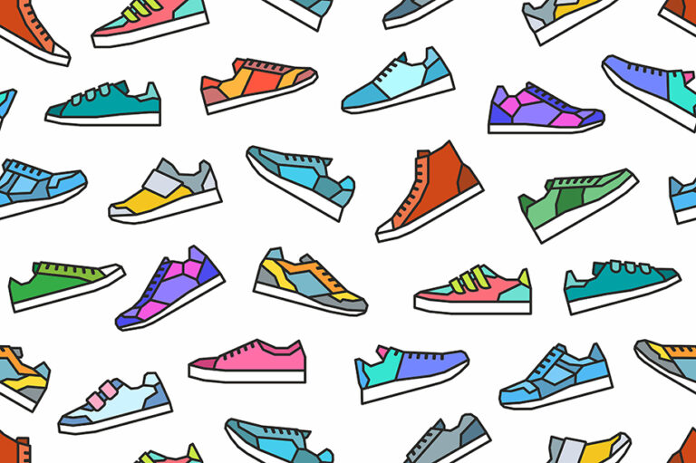 Sneakers Set + pattern - MasterBundles