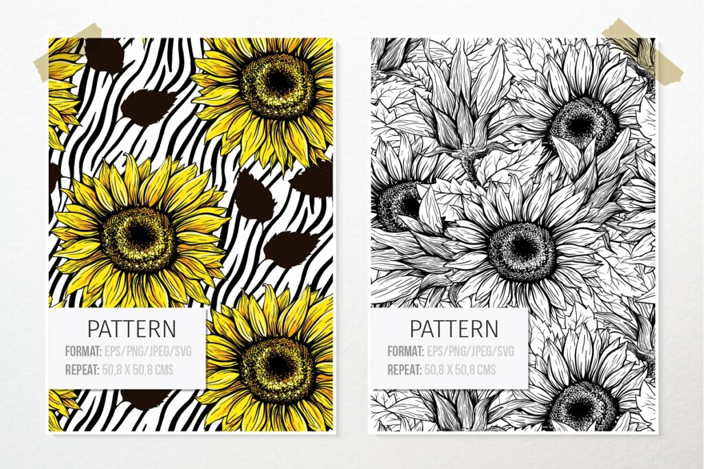 Sunflower Patterns Collection – MasterBundles