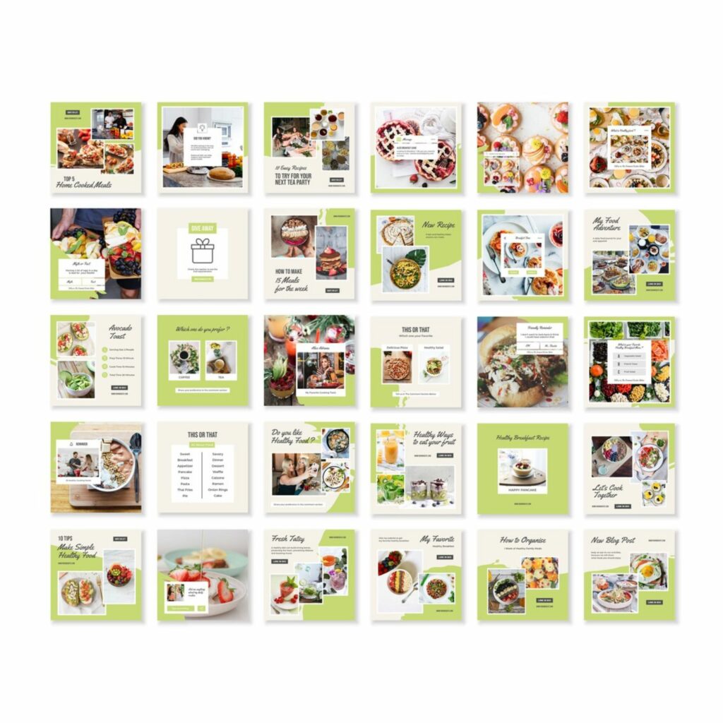 Instagram Marketing Templates Food Blogger Restaurant Free Story and ...