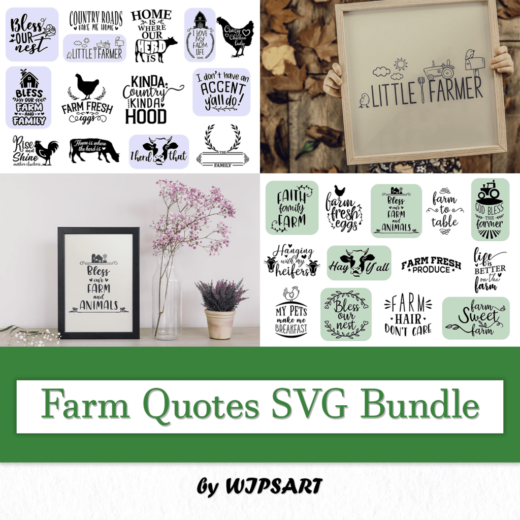 Farm Quotes SVG Bundle, Farmhouse Quotes SVG, Farm Bundle – MasterBundles
