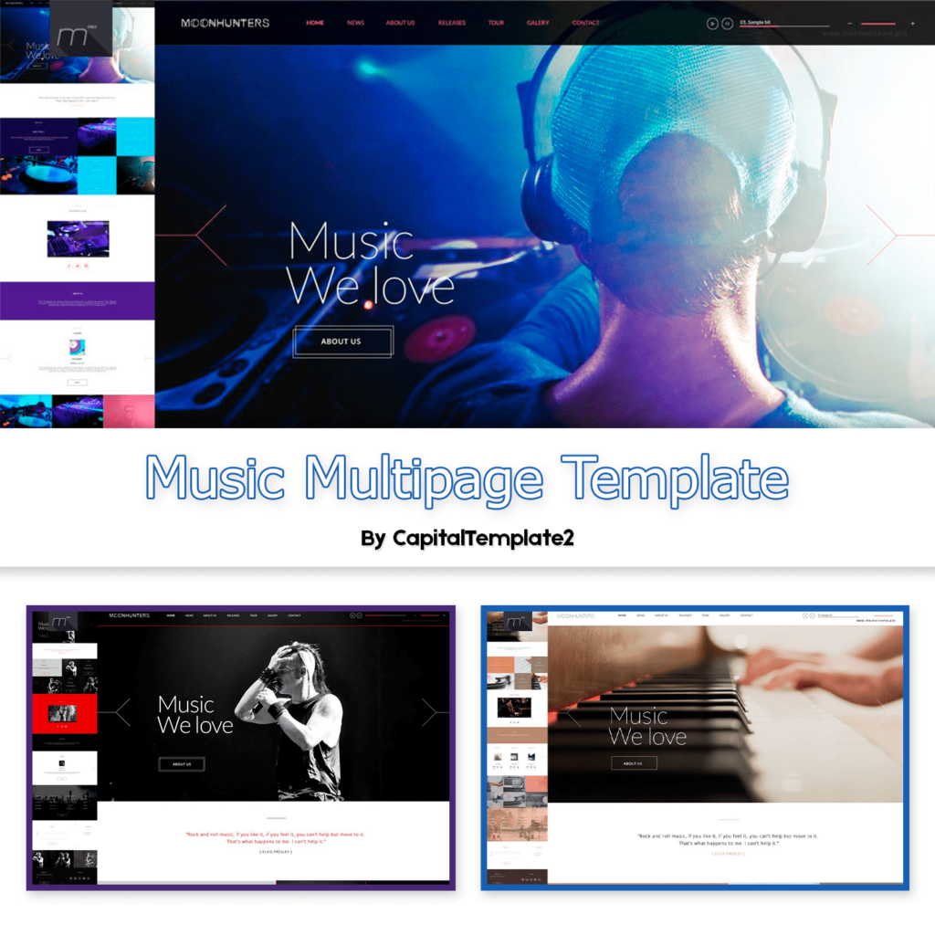 Music Multipage Template – MasterBundles