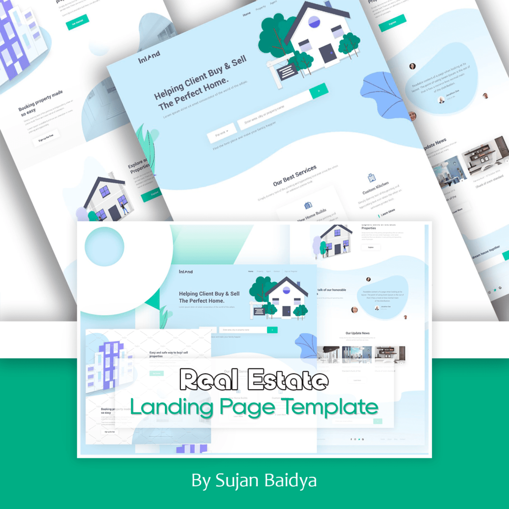 Real Estate Landing Page Template – MasterBundles