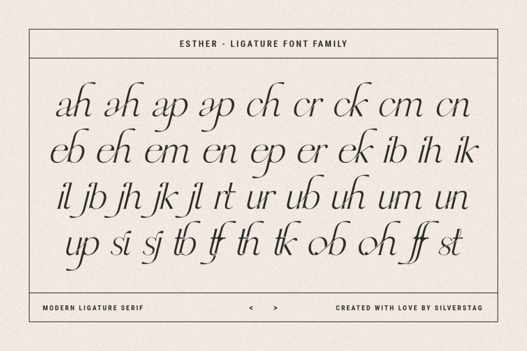 Esther - Ligature Sexy Serif Font Family – MasterBundles