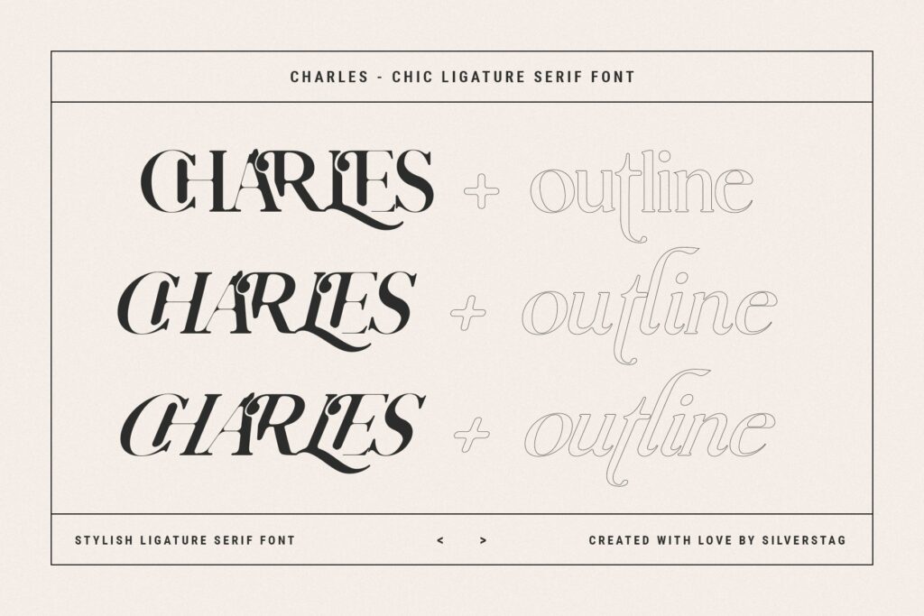 Charles - Ligature T-Shirt Serif Font Family – MasterBundles