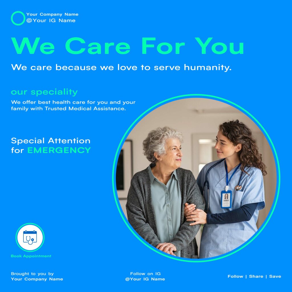 3 doctor / hospital Creative instagram post templates - MasterBundles