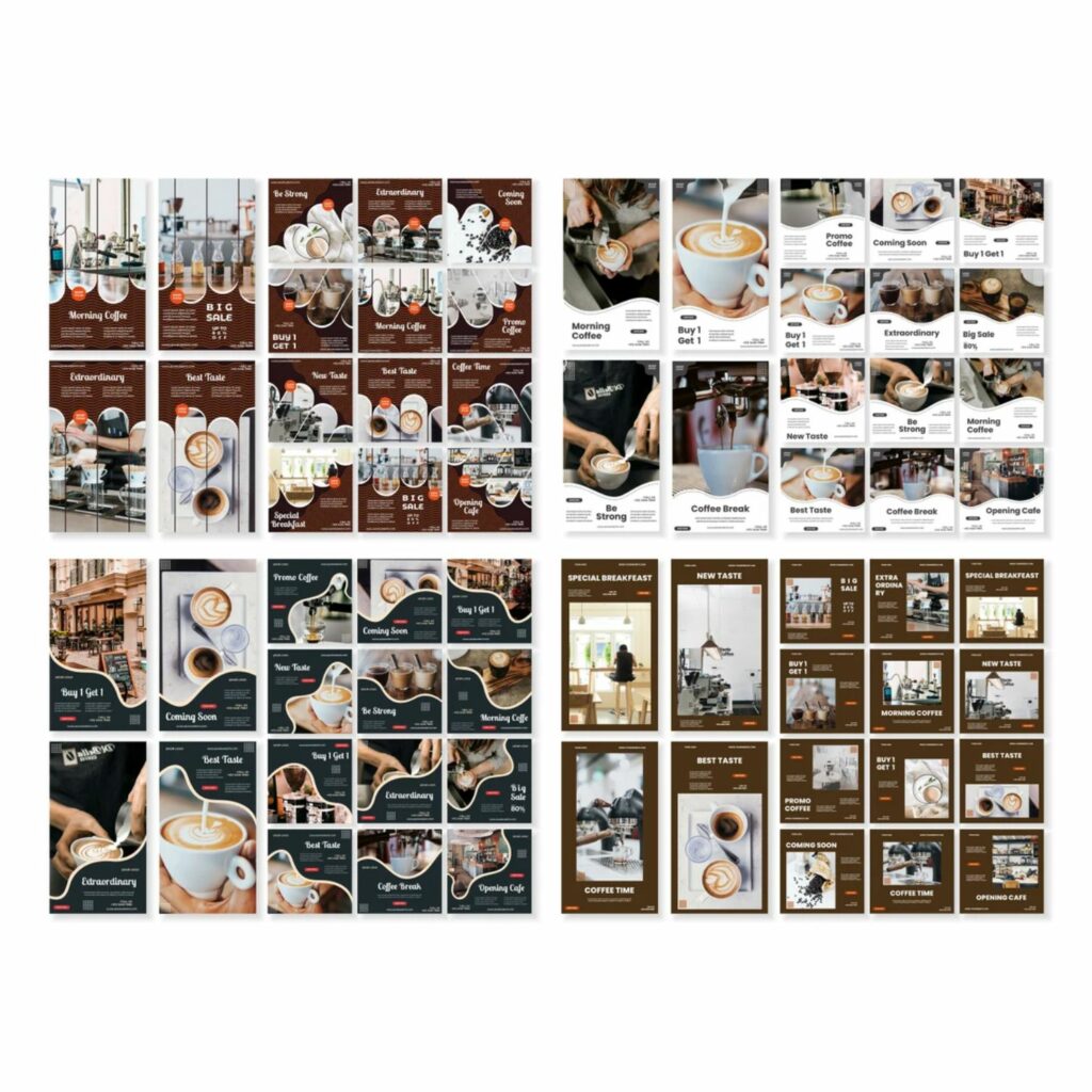 Social Media Bundle Template for Coffee Shop - MasterBundles
