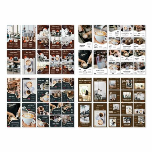 Social Media Bundle Template for Coffee Shop - MasterBundles