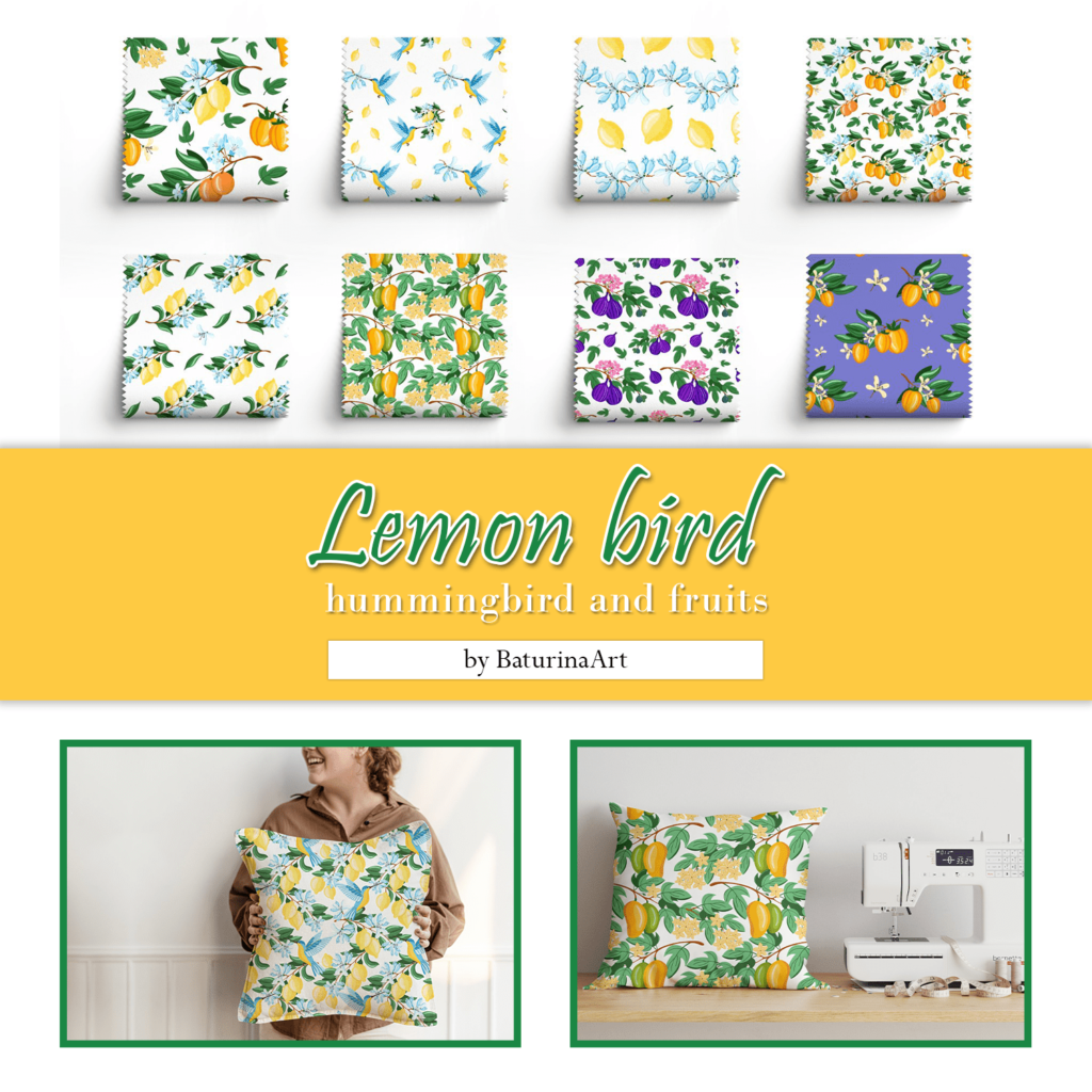 Lemon Bird - Hummingbird and Fruits – MasterBundles