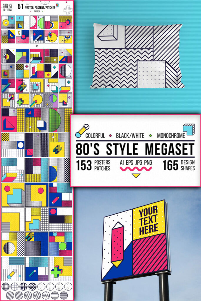 318 Posters/Elements Set. 80s Style – MasterBundles