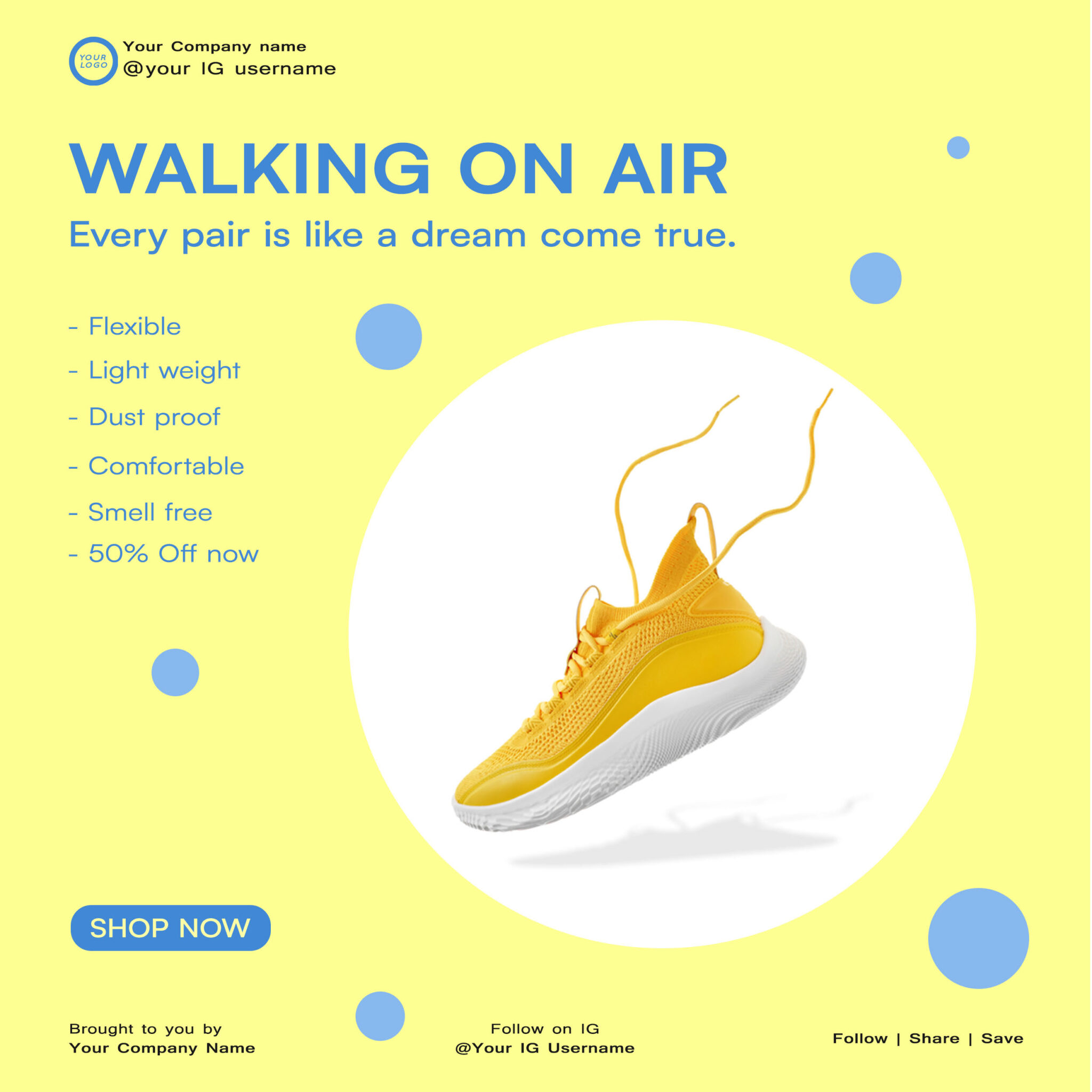 Shoe sale - Fashion – Social Media Post Design Templates for instagram ...