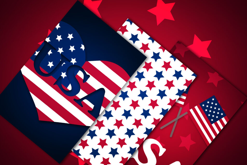 4th of July Digital Paper and Background Set - MasterBundles